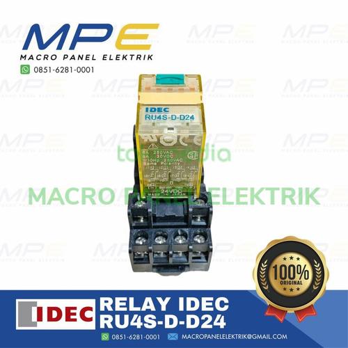 Jual Relay IDEC RU4S-D-D24 24VDC 14 Pin 14 Kaki + Socket Soket Relay ...