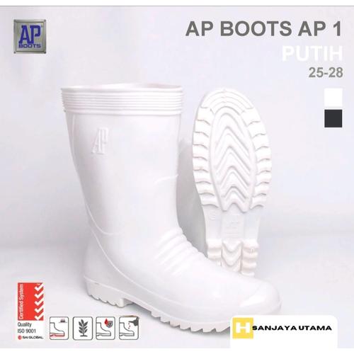 Jual Sepatu APD Boots Sepatu Proyek Karet Pria / Wanita AP 1 Putih - 25 ...