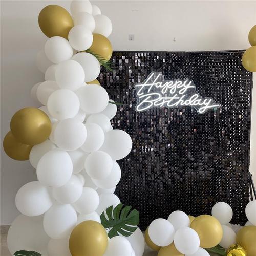 Jual New Party black shimmer wall backdrop glam sequin background ...