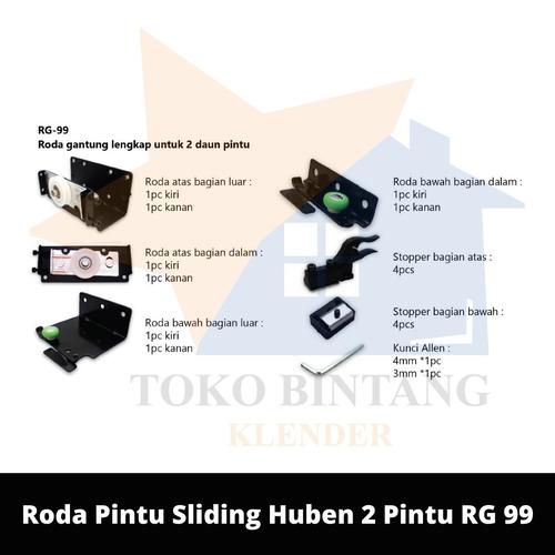 Jual Roda Pintu Sliding Huben 2 Pintu RG-99 (set) - Jakarta Timur ...