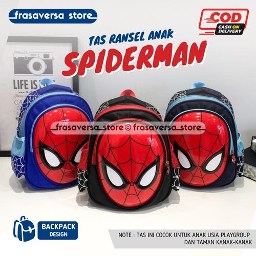 Jual Tas Ransel Sekolah Anak Laki Laki Cowok PAUD TK SD Model Spiderman - SPIDERMAN BIRU ...