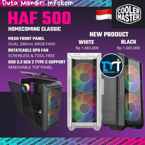 Promo Cooler Master HAF500 I HAF 500 - Tempered Glass Mid-Tower Gaming ...