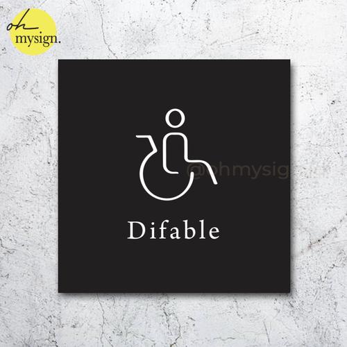 Jual Sign Toilet Difabel sign Akrilik | Acrylic Sign Modern | Sign ...