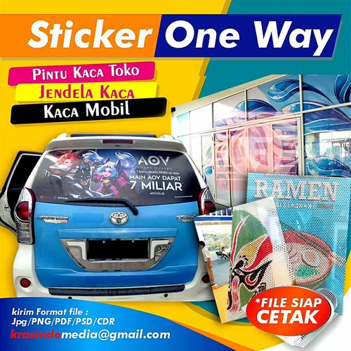 Jual STICKER ONE WAY/STICKER KACA/STICKER MOBIL - Kota Surabaya - Media ...