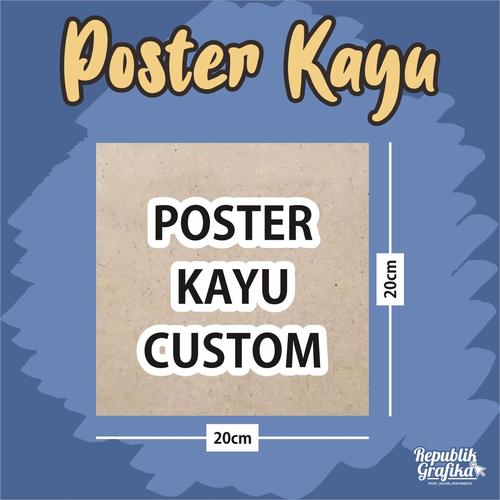 Jual PAJANGAN KAYU CUSTOM - PAJANGAN DINDING POSTER KAYU KECIL - 20x20 ...