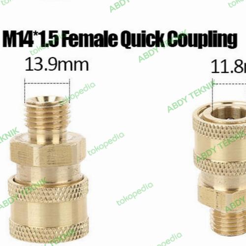 Jual sambungan 1/4 inch female quick connect & M14 male thread ...