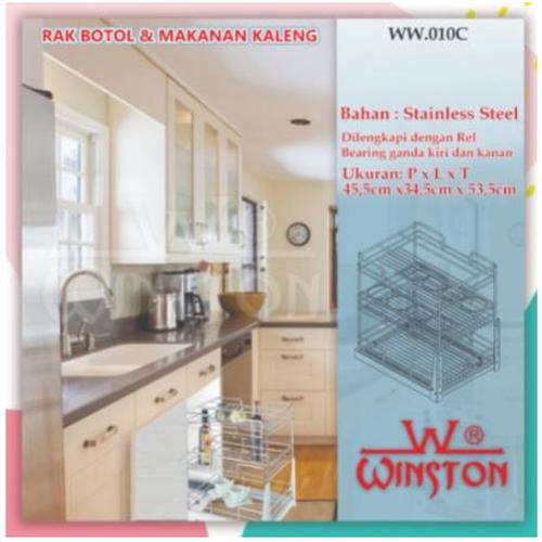 Jual Rak Tarik Stainless WINSTON Rack 3 Can 45 WW 010 C Drawer Basket ...