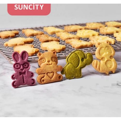 Jual Suncity Cetakan Cookies Cutter Press Kue Kering Karakter 4Motif ...