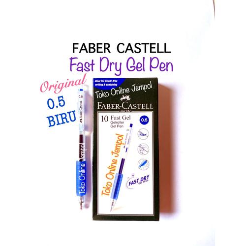 Jual ATK0725FC Fast Dry BIRU 0,5 Faber Castell pulpen 640151 air gel ...