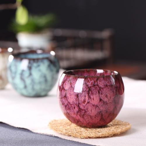 Jual Tea Coffee Cup Cangkir Ceramic Sake Teh Kopi - Red 120ml - Jakarta ...