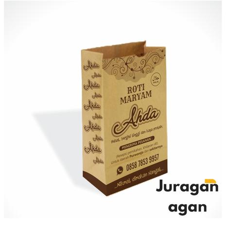 Jual Custom Kertas Kantong Roti / Burger / Kentang / Ayam -Paper Bag ...