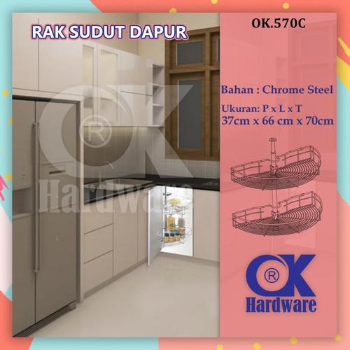 Jual Rak Putar Swing Out Rack 2 Susun for Kitchen Cabinet 750 mm OK 570 ...