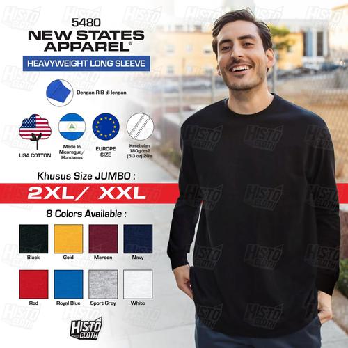 Jual Kaos Polos NSA Heavyweight Long Sleeve 2XL Jumbo Lengan Panjang ...