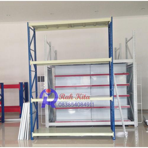 Jual RAK GUDANG MEDIUM DUTY LOAD 500KG PERLEVE / RAK BESI UKURAN ...