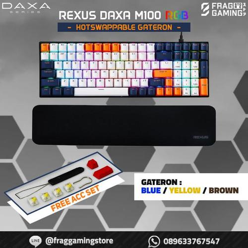 Jual REXUS DAXA M100 COMPACT FULL SIZE MECHANICAL - GAMING KEYBOARD ...