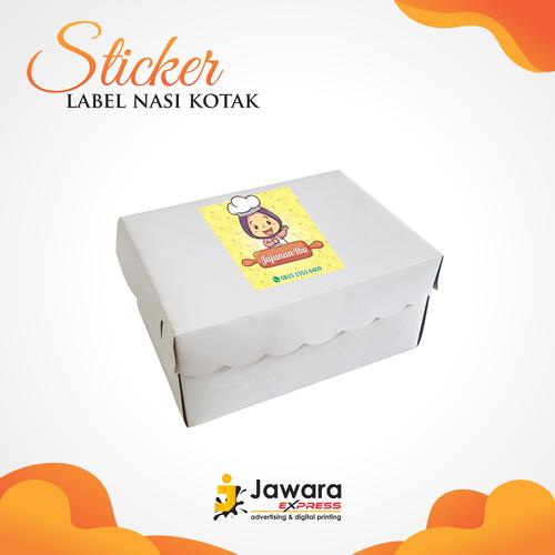 Jual CETAK STICKER LABEL NASI KOTAK / BOX CUSTOM TERMURAH MALANG - Kota ...