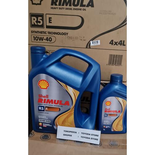Jual Oli Shell Rimula R5 10w-40 diesel engine oil 4 liter Oli mesin ...