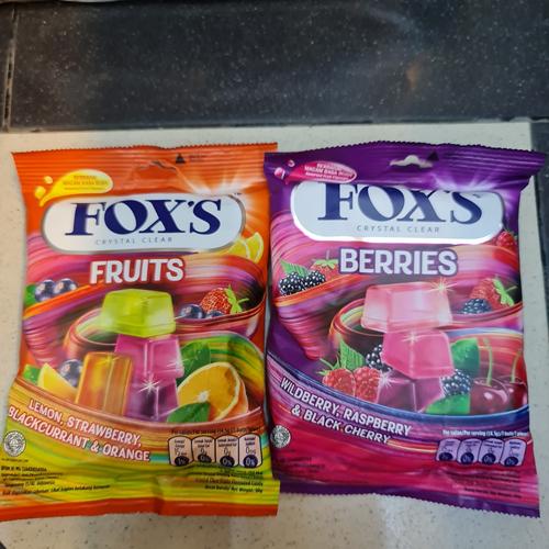 Jual Fox's crystal clear permen fruits or berries 90gr rasa buah candy ...