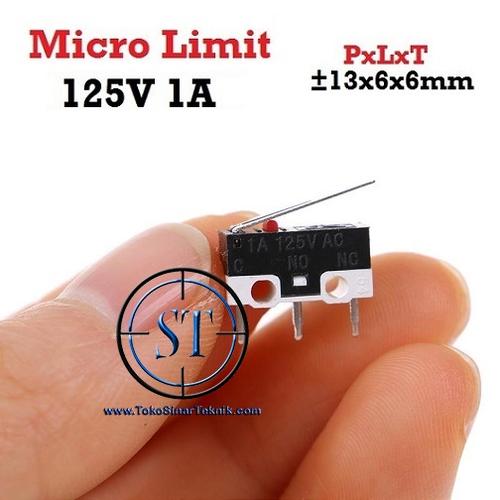 Jual Micro Limit Switch 3 Pin 125V 2A Saklar Mouse Push Button SPDT ...