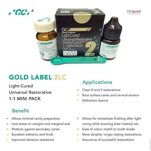 Jual KLIK DENTAL GC Gold Label 2 Light Cured 1-1 Mini pack / Glass ...