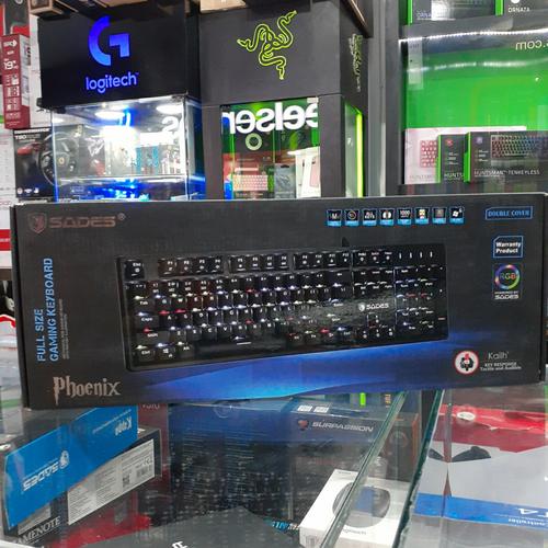 Jual sades phoenix keyboard mechanical full key rgb red switch kailh ...