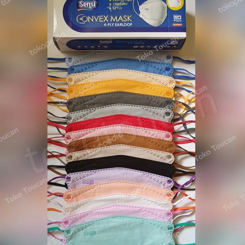 Jual SENSI CONVEX MASK 4 PLY BOX MASKER MEDIS - coral 22 pcs - Kota ...