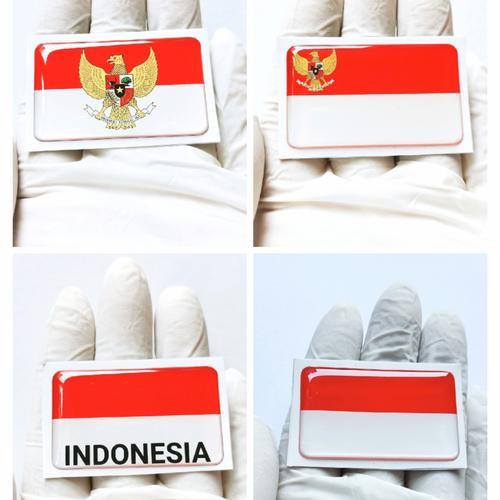 Jual Stiker Bendera merah putih 5x3cm emblem stiker timbul - Garuda ...