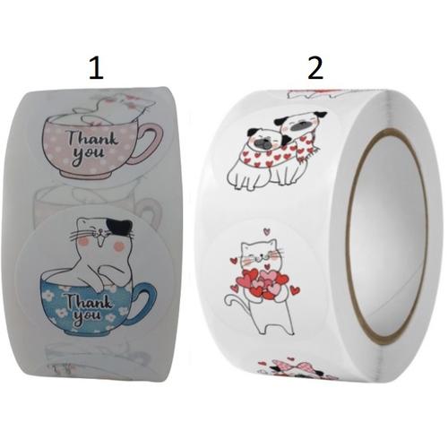 Jual TQ057 Sticker Label Tempel Thank You Lucu Aneka Gambar Kucing ...
