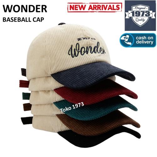 Promo Baseball cap : WONDER - Topi baseball topi pria topi wanita - RED ...