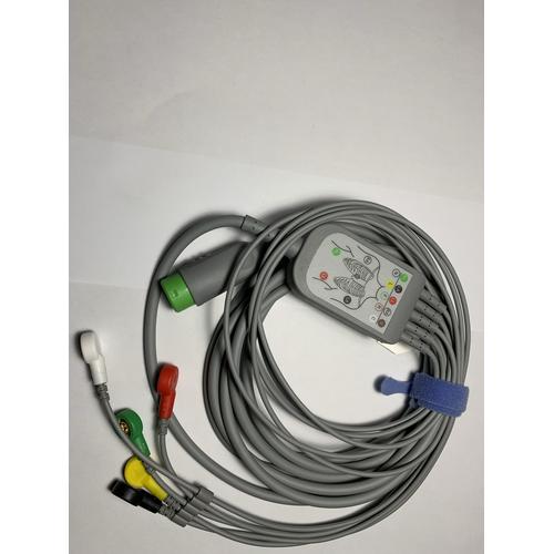 Promo CABLE KABEL ECG EKG ORIGINAL PATIEN MONITOR EDAN 5 LEAD 12 Pin ...