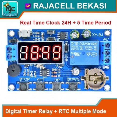 Jual XY-BJ Digital Timer Relay Real Time RTC 24Jam 5 programmable Timer ...