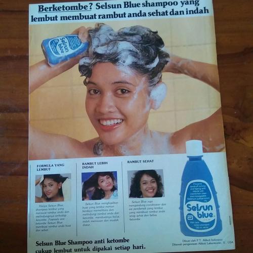Jual iklan jadul Shampo Shelsun Blue copotan majalah lawas original ...