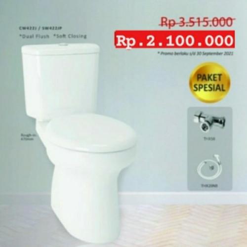 Jual PROMO MURAH CLOSET DUDUK TOTO CW 422 J/KLOSET DUDUK TOTO CW422J ...