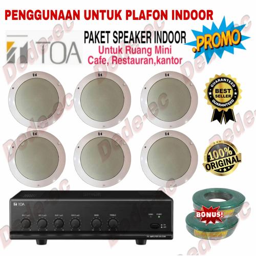 Jual Paket Speaker Ceiling TOA Indoor Kafe,Ruko,isi 6 ( Set TOA ...