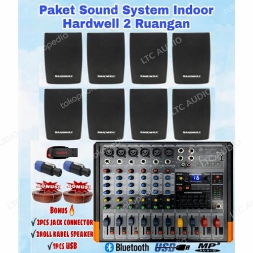 Jual PAKET SOUND SYSTEM INDOOR HARDWELL 2 RUANGAN/2 LANTAI (8 UNIT ...