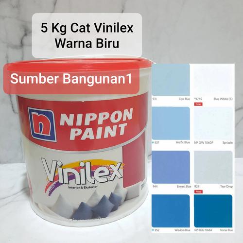 Jual Vinilex Bunga 5 kg Cat tembok biru dalam luar nippon paint - 931 ...