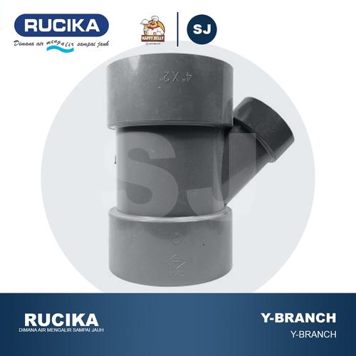 Jual Vlok Tee Y Branch PVC Rucika 3" - AW (Tebal - Kota Medan - SJ WARNA BANGUNAN | Tokopedia
