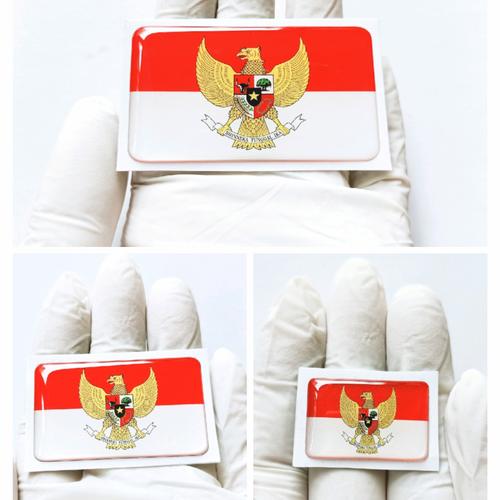 Jual Stiker timbul logo bendera merah putih - Garuda tengah, 3 x 5 cm ...