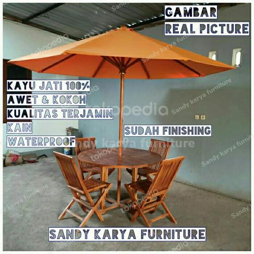 Jual Tenda Meja Payung Taman Cafe Dan Hotel Pantai Kayu Jati Outdoor ...