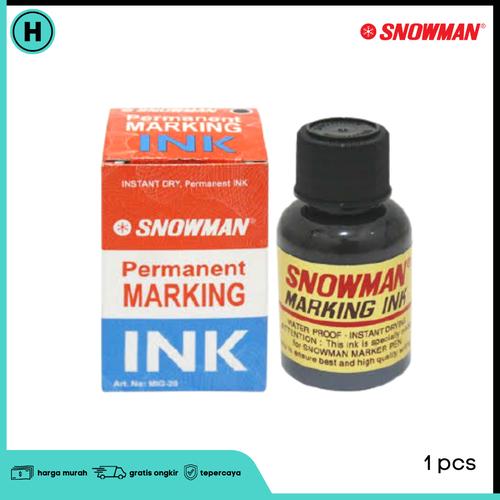 Jual Isi Ulang Tinta Permanent / Refill Ink Spidol SNOWMAN Permanen ...