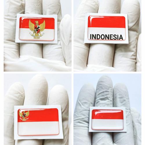 Jual Stiker Bendera Indonesia 3x2cm Emblem stiker timbul - Indonesia ...