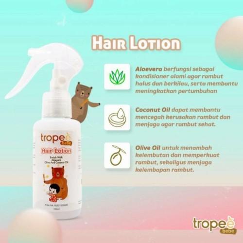 Jual Tropee Bebe Hair Lotion 100ml menebalkan rambut bayi dan dewasa ...