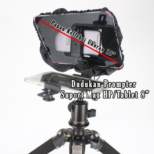 Jual Mini Teleprompter 12" Rekam Video Menggunakan HP & Prompter HP ...