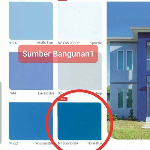 Jual Vinilex Bunga 5 kg Cat tembok biru dalam luar nippon paint - 1568A ...