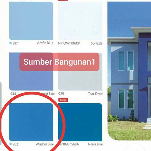 Jual Vinilex Bunga 5 kg Cat tembok biru dalam luar nippon paint - 952 ...