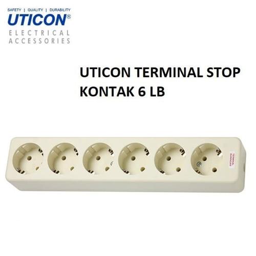 Jual UTICON Stop Kontak 6 Lubang - Terminal Kuningan Colokan Listrik ST 168 - Jakarta Selatan ...