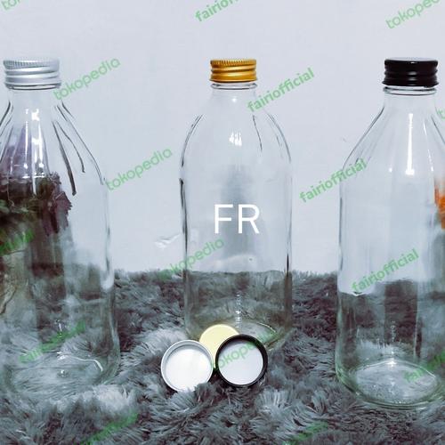 Jual botol kaca 500ml botol bening tutup alumunium - TUTUP SILVER ...