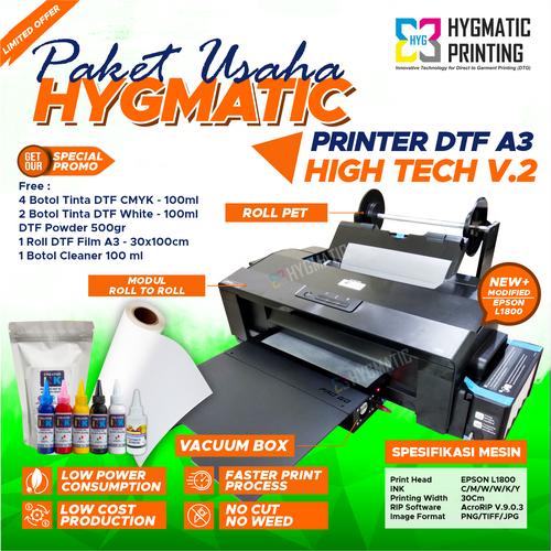 Promo Paket Printer dtf A3 - Printer DTF A4 - Mesin Sablon DTF Epson - DTF+DTG V.3, Bubble ...