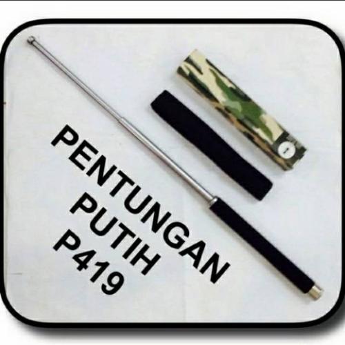 Jual pentungan putih tongkat pemukul baton stick dua ruas semut baton ...