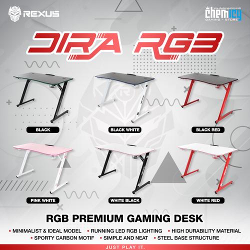 Jual Rexus Dira RGB Gaming Desk / Meja Komputer - BLACK WHITE - Jakarta ...